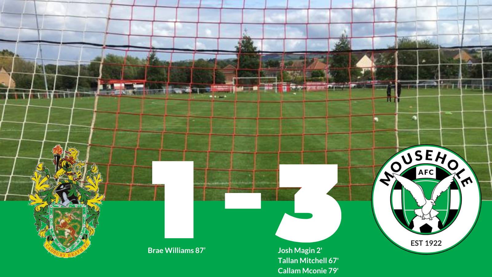 MOUSEHOLE CREAM OFF THREE POINTS AT CADBURY HEATH - MOUSEHOLE AFC