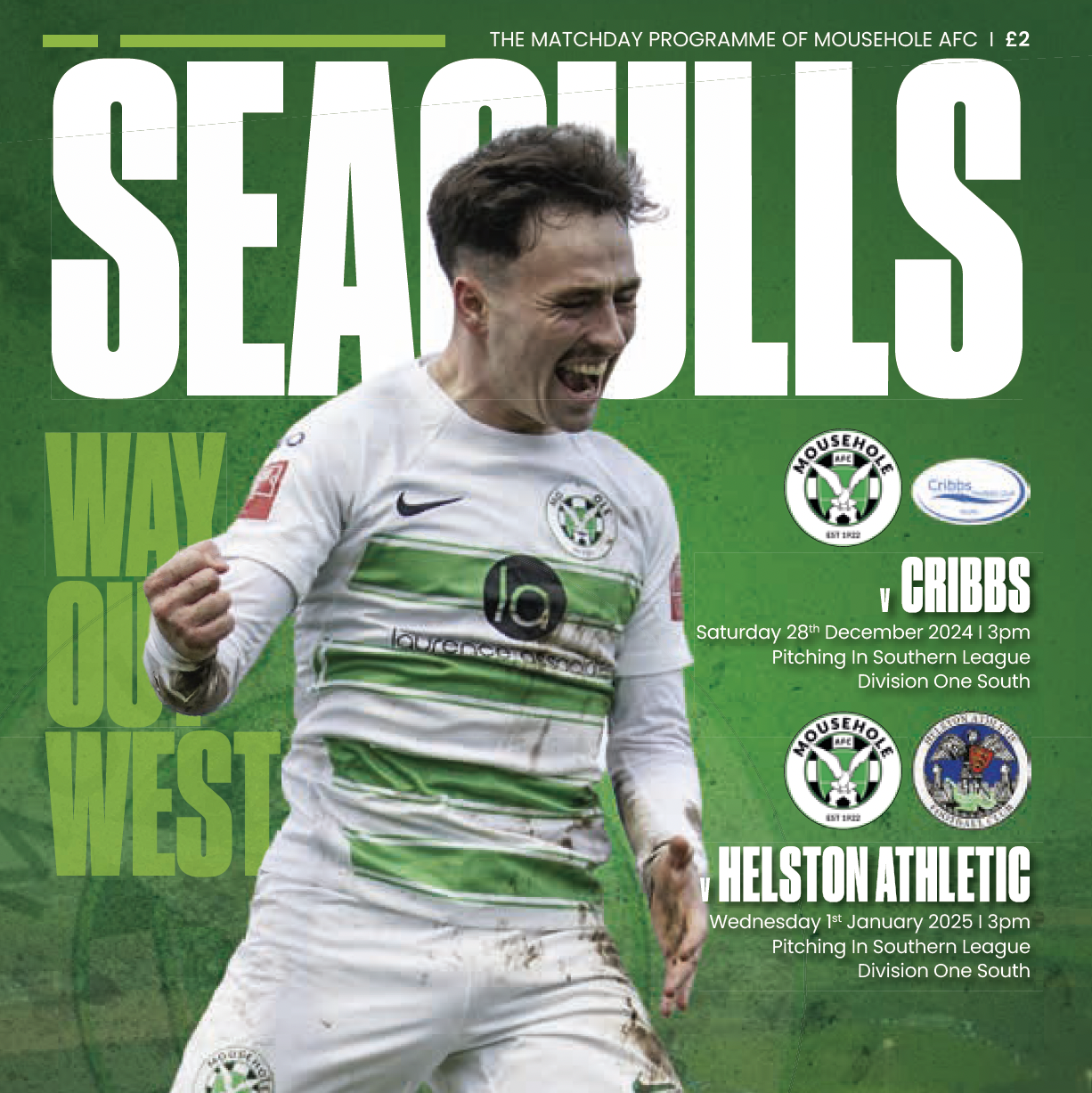 MATCHDAY PROGRAMME - TAKE A LOOK INSIDE! - MOUSEHOLE AFC